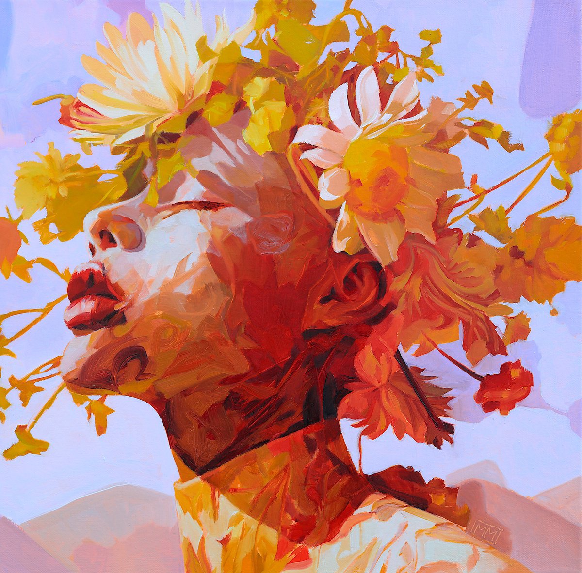 Sun follower II Oil painting: Melinda Matyas