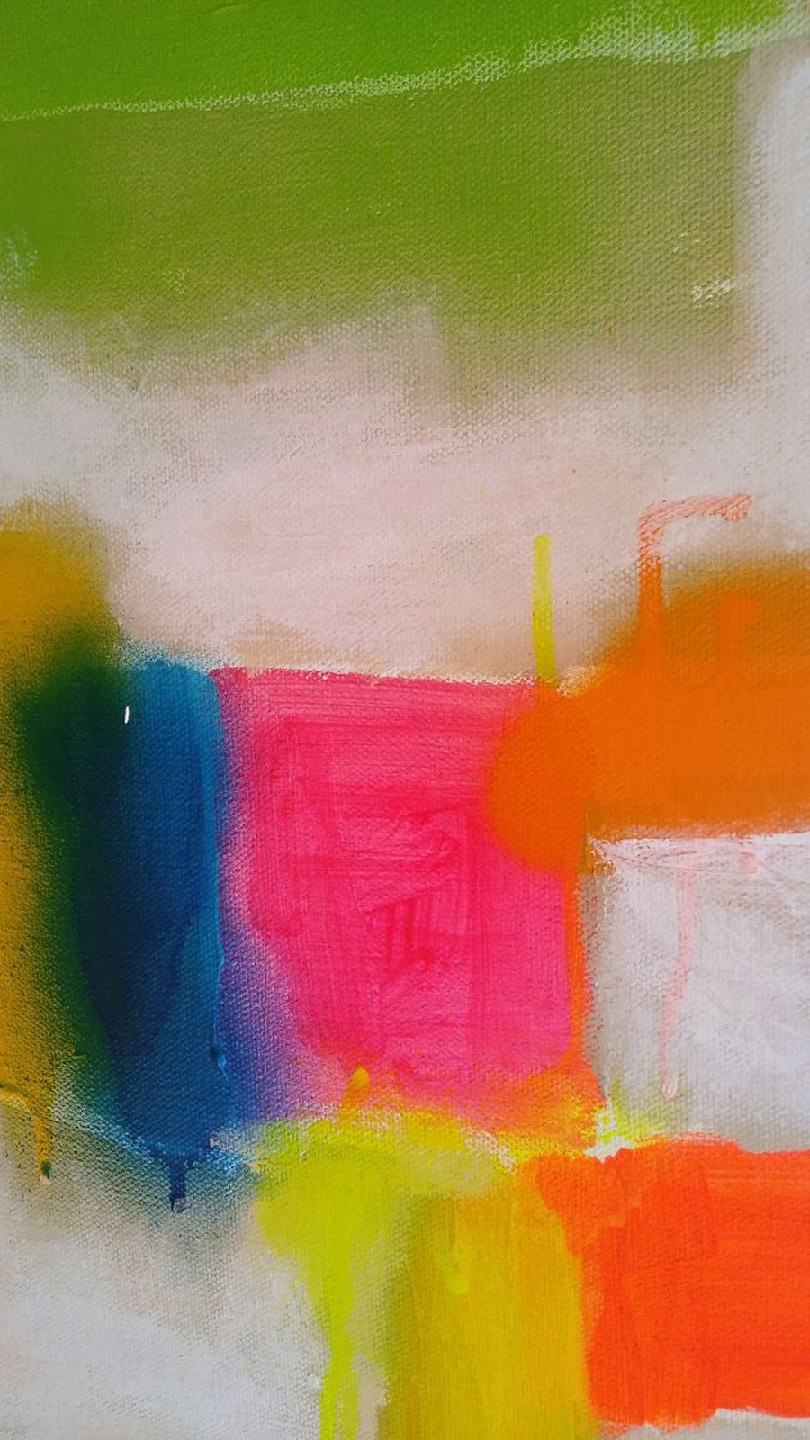 "Neon Block" Oil painting by Carrie White | Artfinder