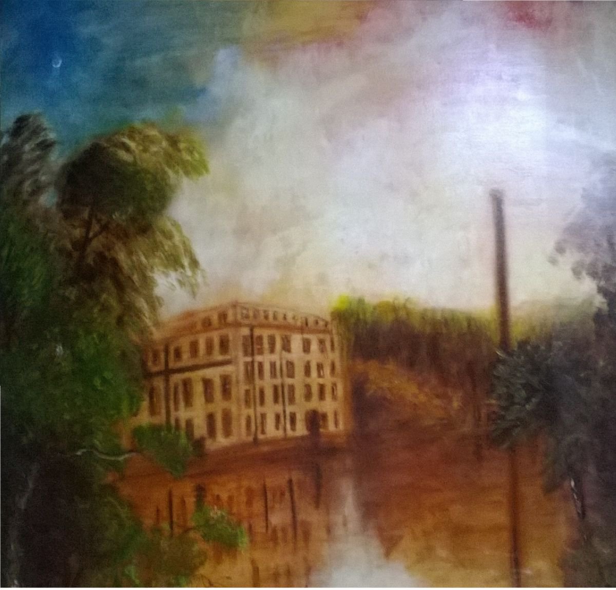 Cotten Mills (Oil on canvas 39x39 inch) Painting by Jack Bagley | Artfinder