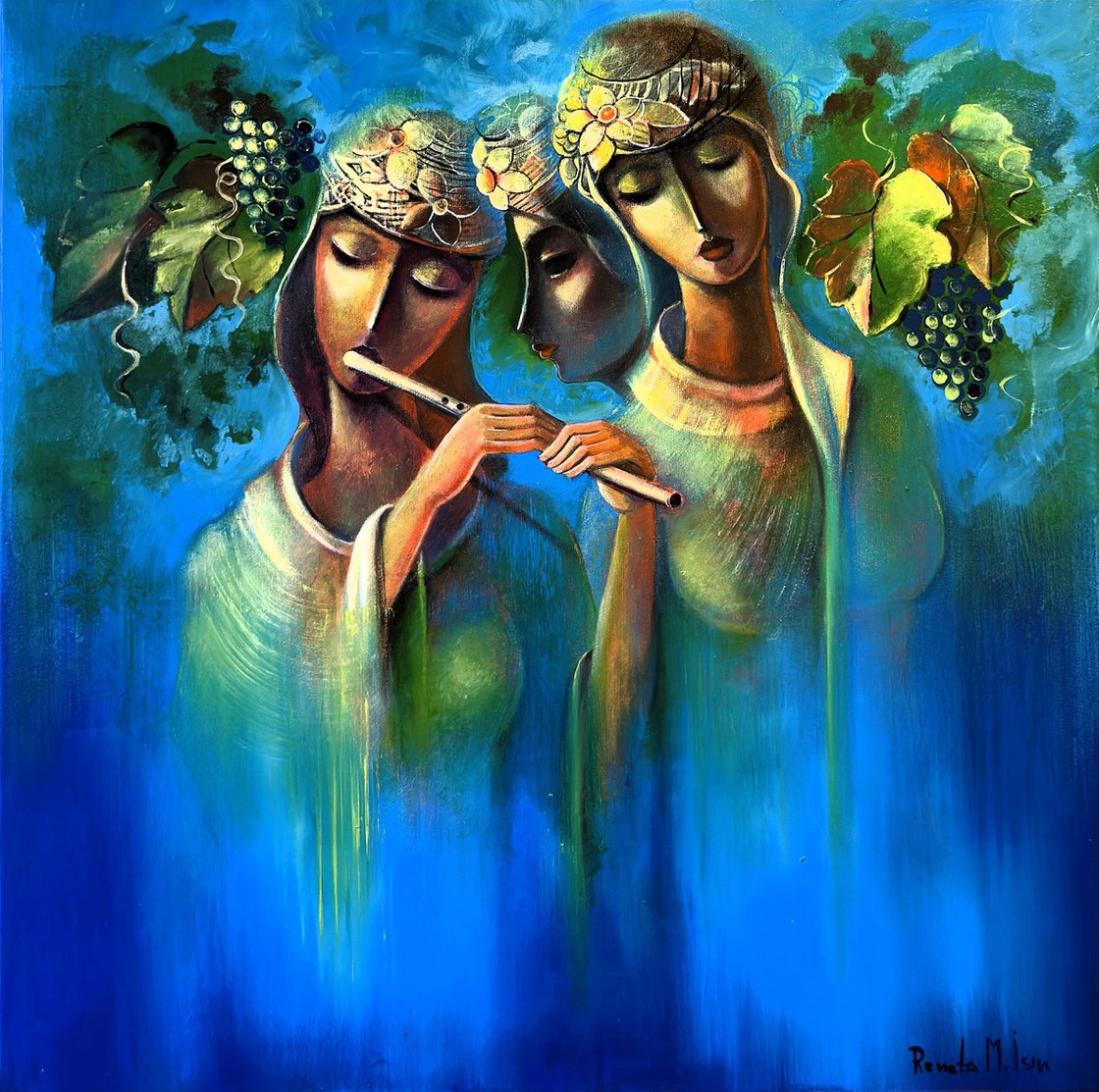 " Moonlight Melody " Oil painting: Reneta Isin | Artfinder