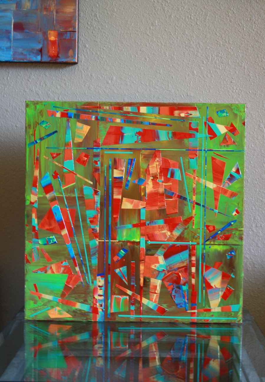 Geometric Abstract Concept 2 Acrylic painting by Robert Lynn | Artfinder