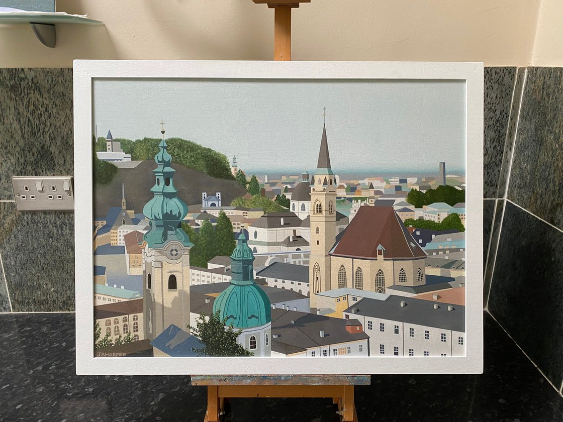 Original Oil Painting - Salzburg by Jill Ann Harper