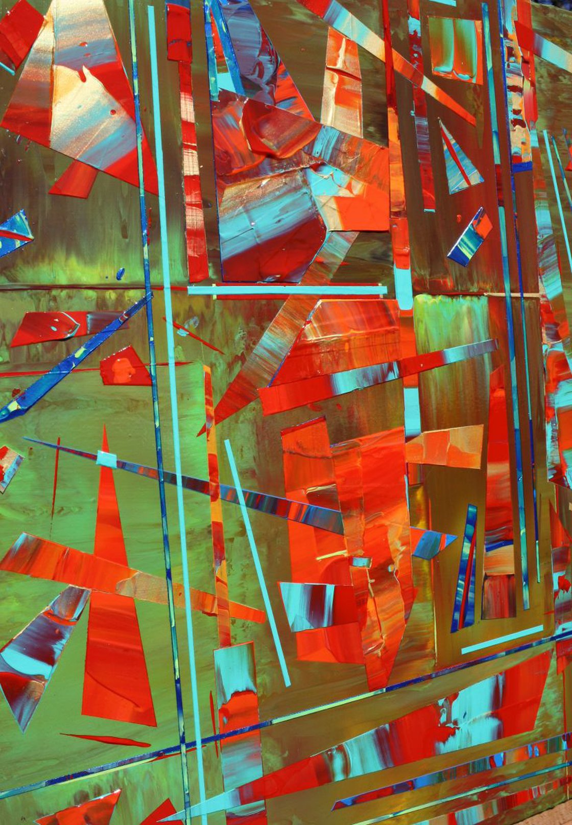 Geometric Abstract Concept 2 Acrylic painting by Robert Lynn | Artfinder