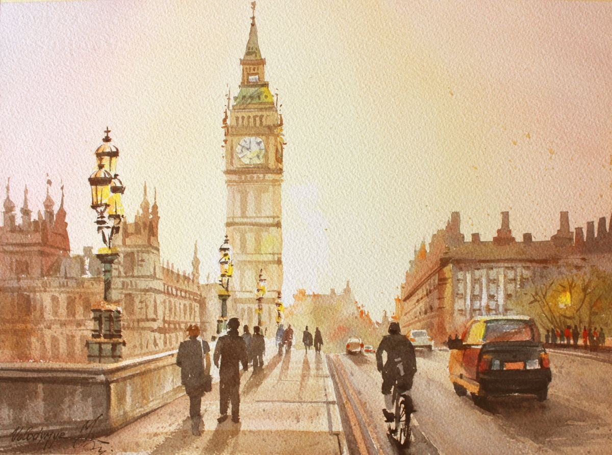 London #2 Watercolour by Volodymyr Melnychuk | Artfinder