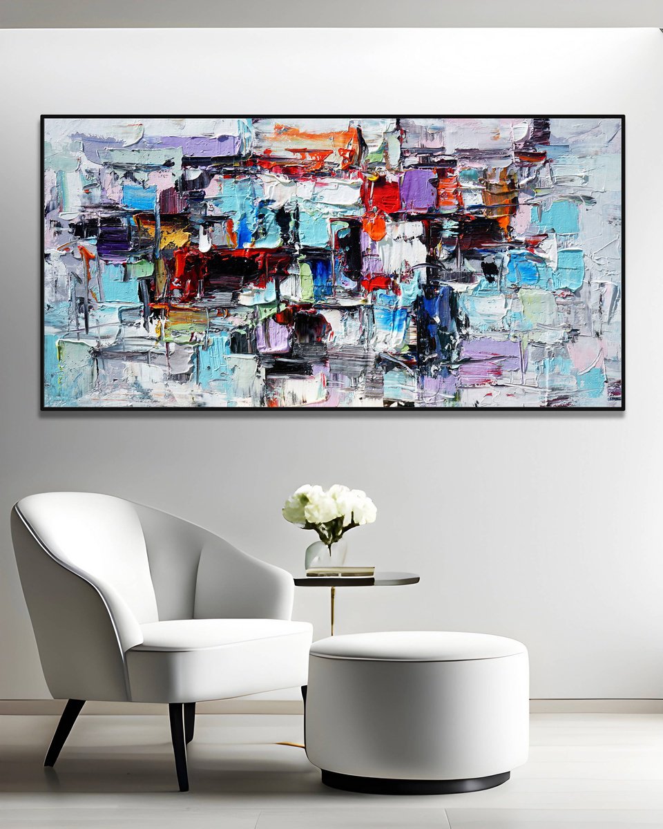 Chromatic Tapestry Acrylic painting by Angel Chau | Artfinder