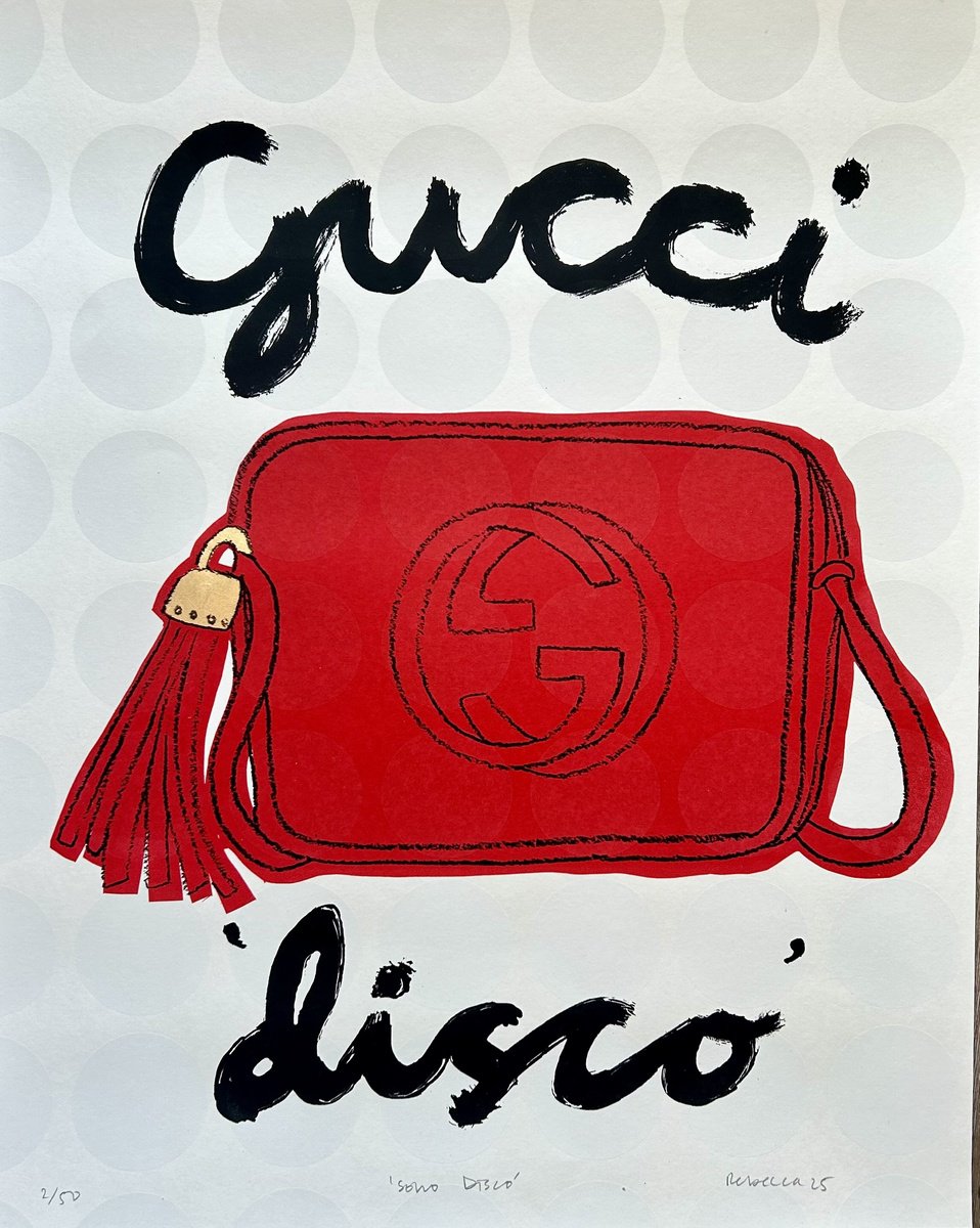 Gucci Soho Disco Bag Screenprint: Becky Hobden | Artfinder