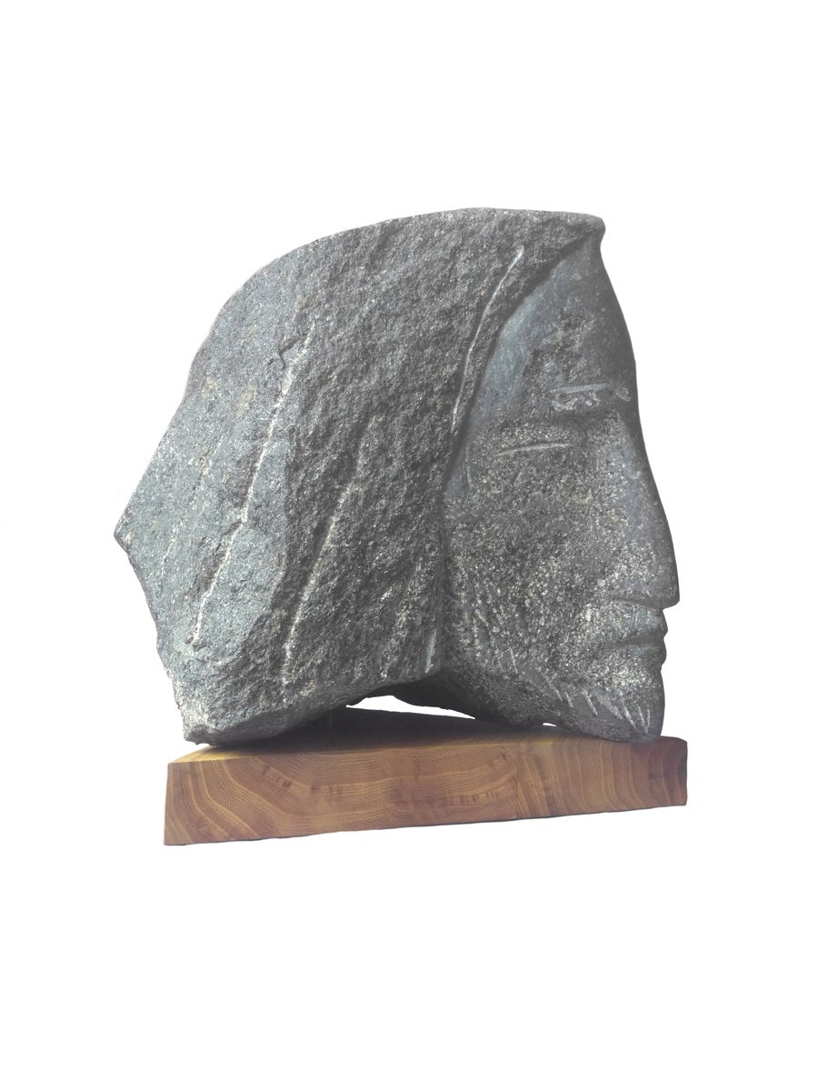 "Khan Asparuh of Bulgaria" Stone sculpture by Rasho Mitev | Artfinder