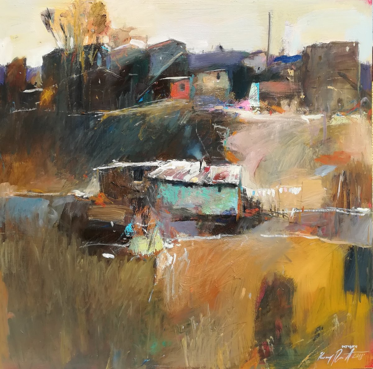 Cold autumn Oil painting: Róbert Kormos | Artfinder