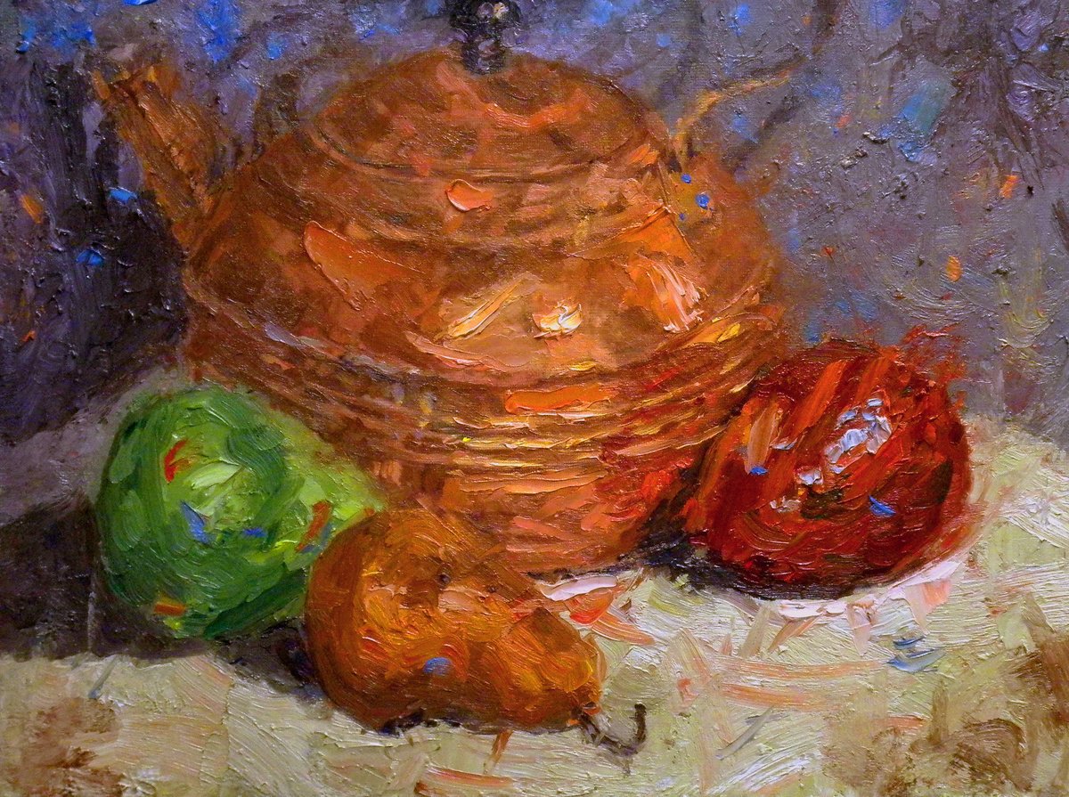 Still Life with Fruit Oil painting: Daniel Brian Fishback | Artfinder