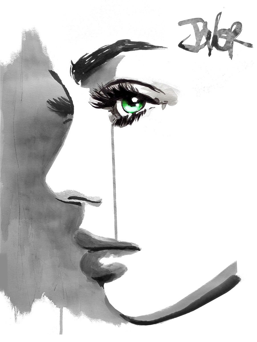 EVOKE Ink drawing by Loui Jover | Artfinder