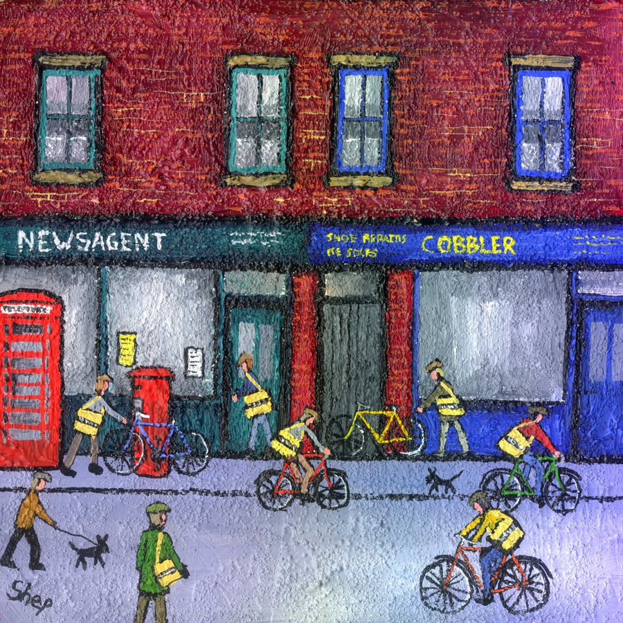 The Paperboys Painting by Jonathan Shepherd | Artfinder