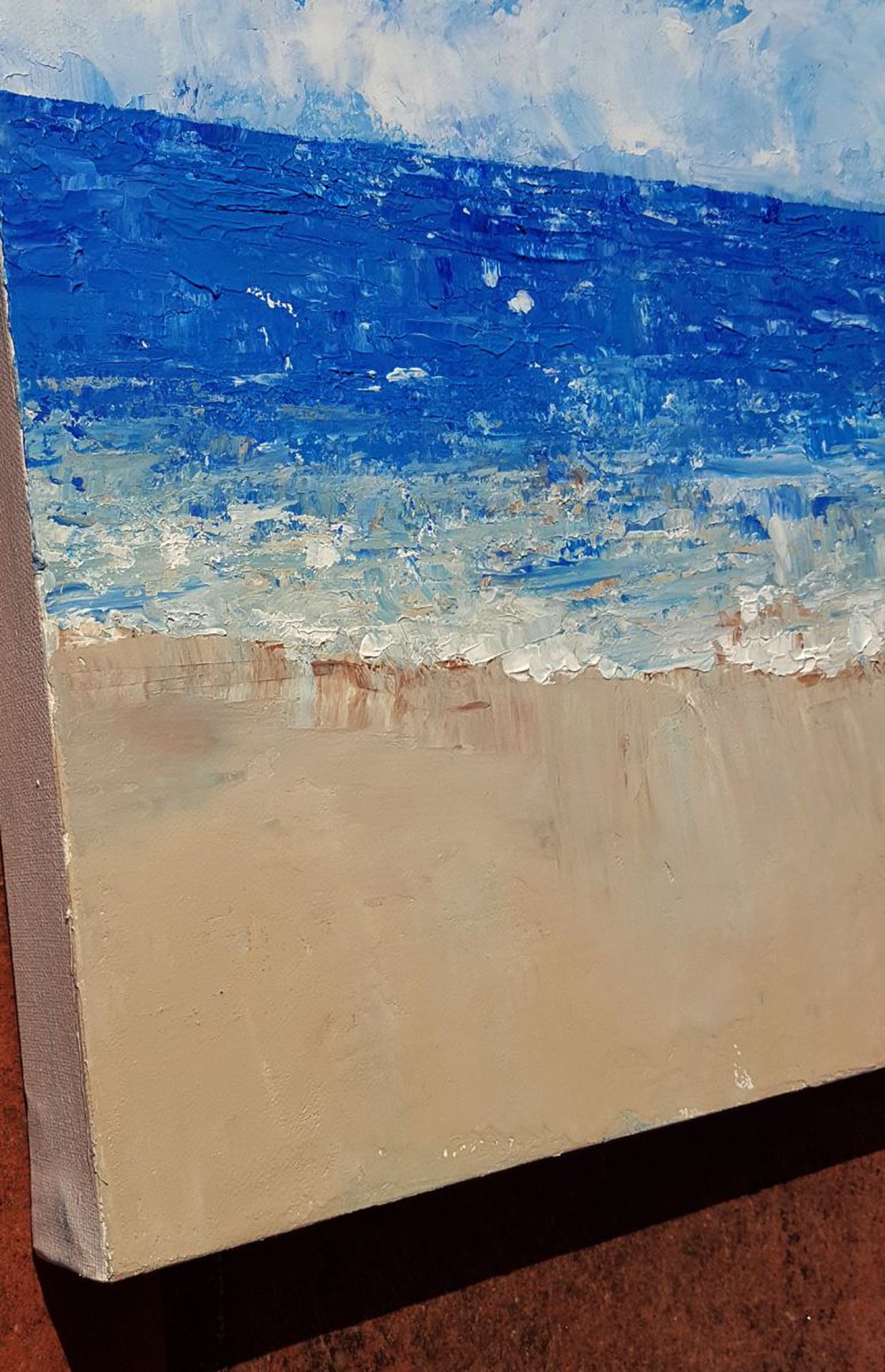 Blue Song Beach Acrylic painting by Arti Chauhan | Artfinder