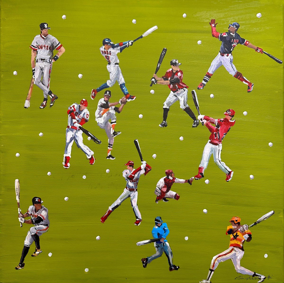 Baseball Players Acrylic painting by Bogdan Shiptenko | Artfinder