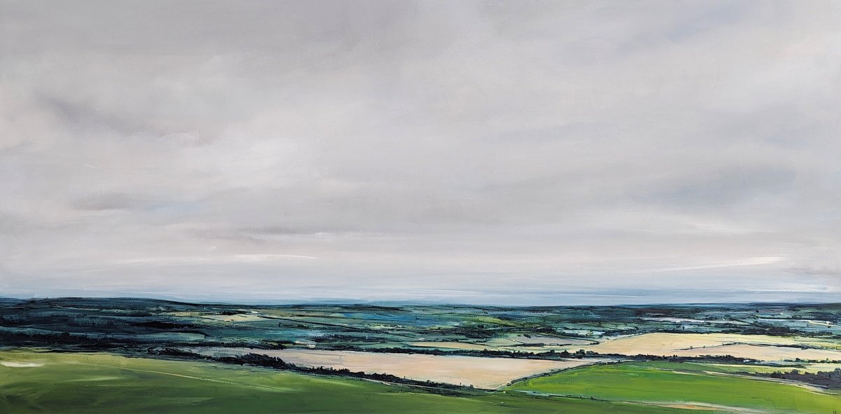 Dunstable Downs Landscape Oil painting by Jo Earl | Artfinder