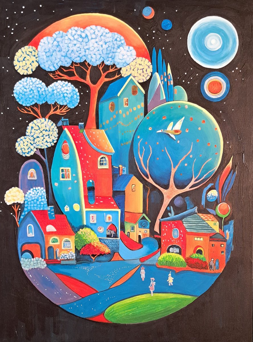 Magic world Acrylic painting: V+V Kniazievi | Artfinder