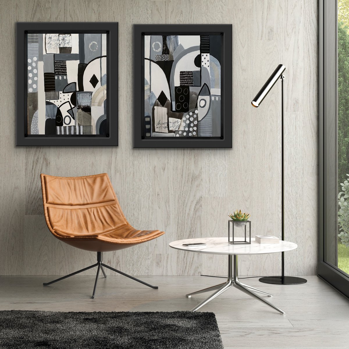 Rekindle (Diptych) Mixed-media painting: Rashna Hackett | Artfinder