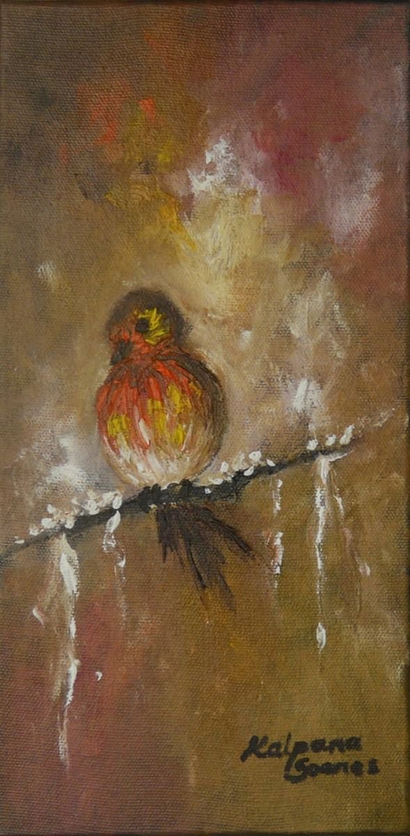 Pretty Robin Oil painting by Kalpana Soanes | Artfinder