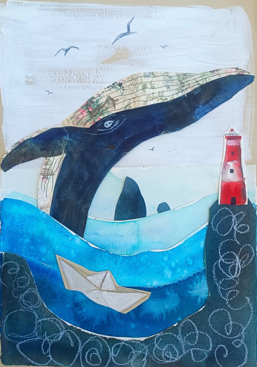 Whale Collage Collage: Evgenia Smirnova | Artfinder