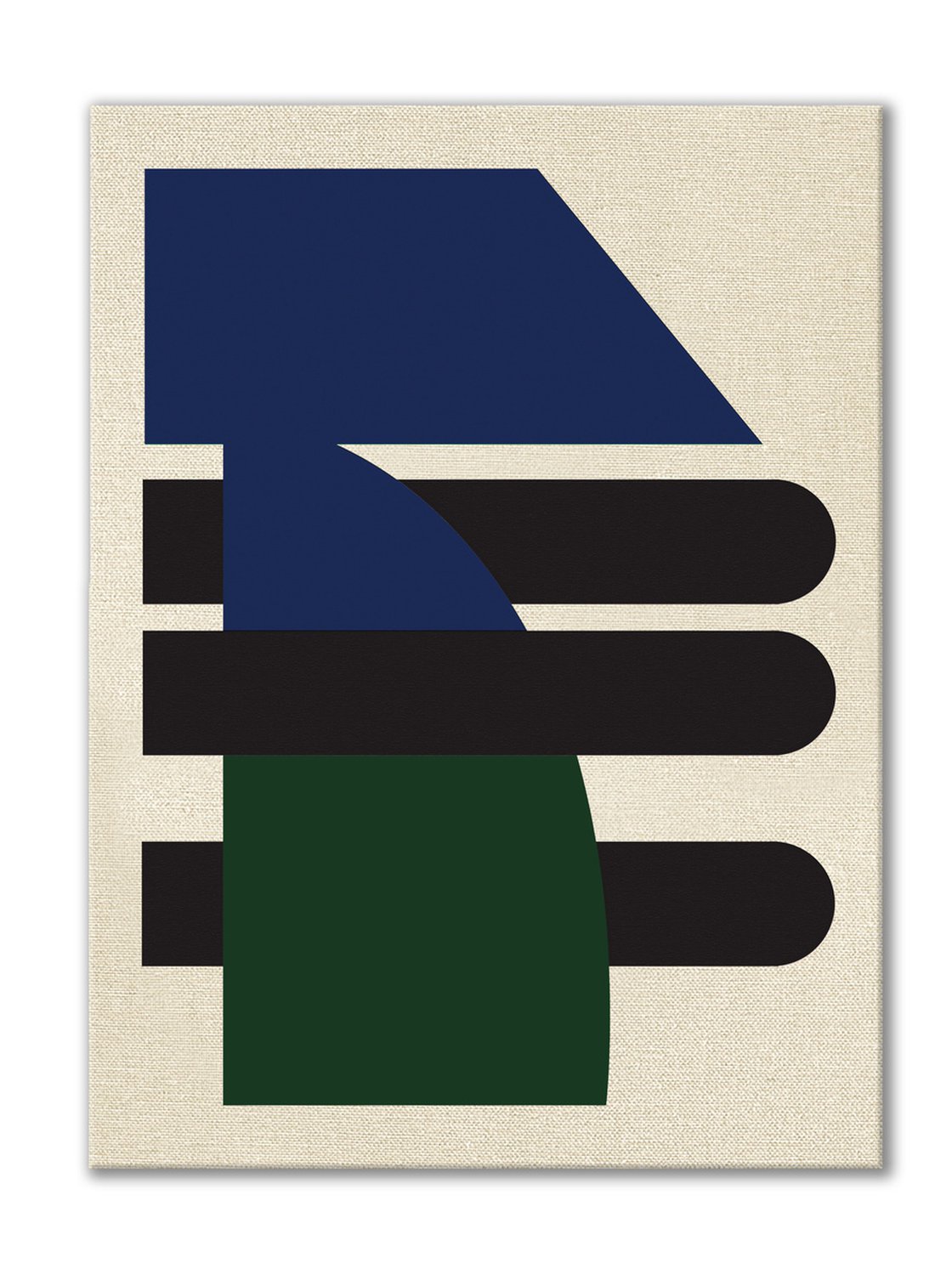 Abstract Tri-Color Graphic - Triptych Acrylic painting: Nicolette ...