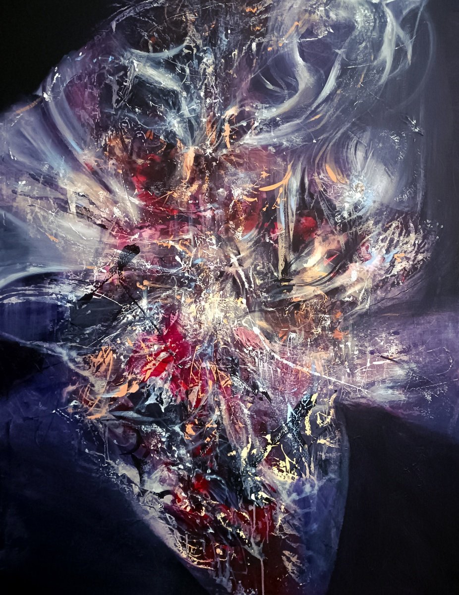 Incandescent oneiric flowers Acrylic painting: Kloska Ovidiu | Artfinder
