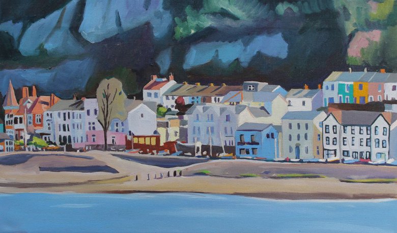 Tide's In, Mumbles Oil painting by Emma Cownie | Artfinder