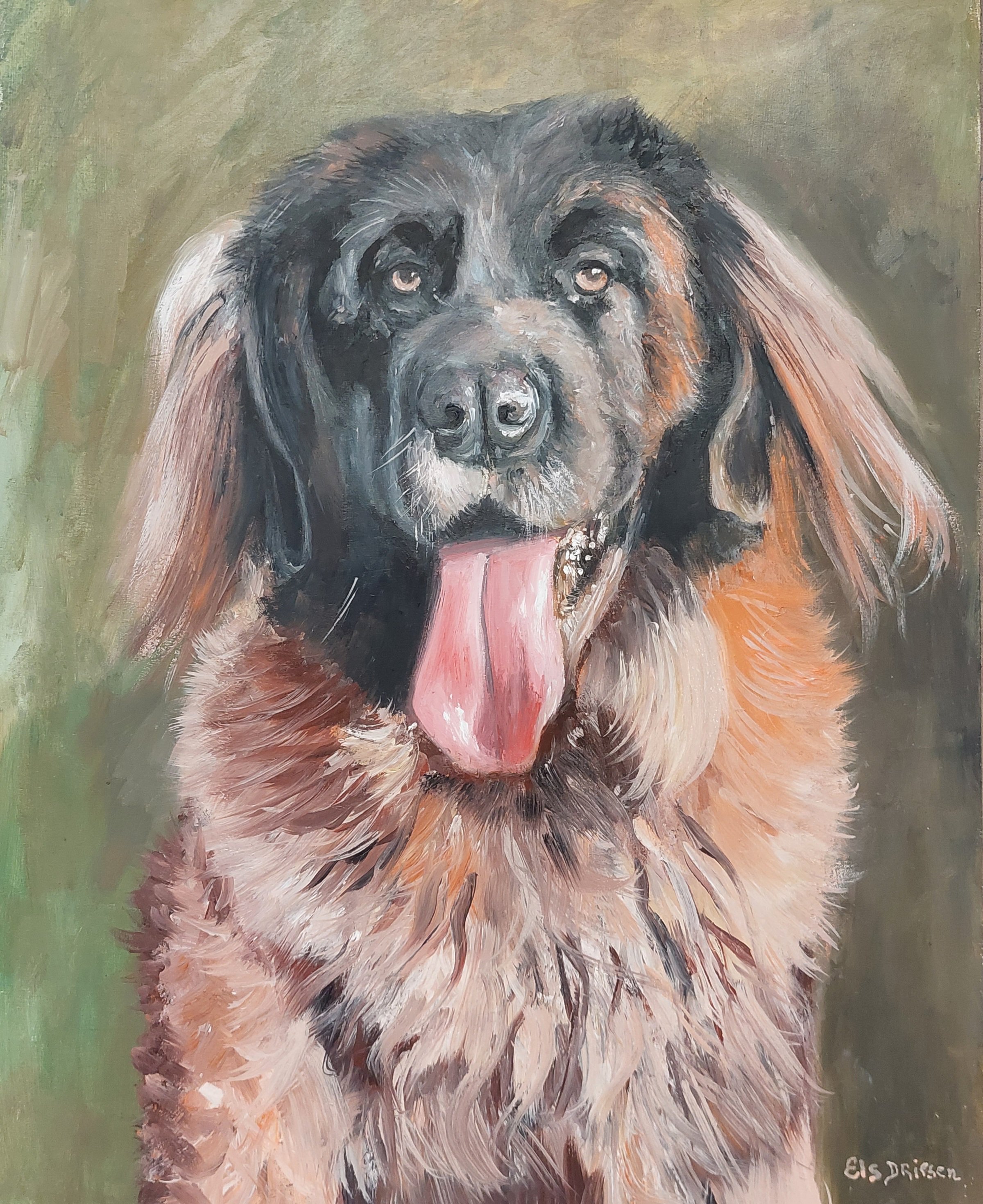 Leon berger commissionart Oil painting by Els Driesen | Artfinder