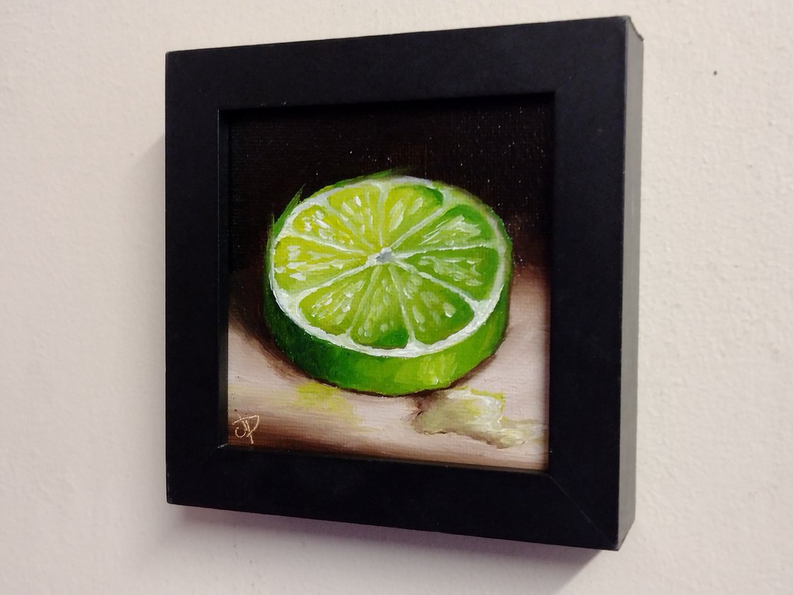 Little lime slice still life Oil painting by Jane Palmer Art | Artfinder