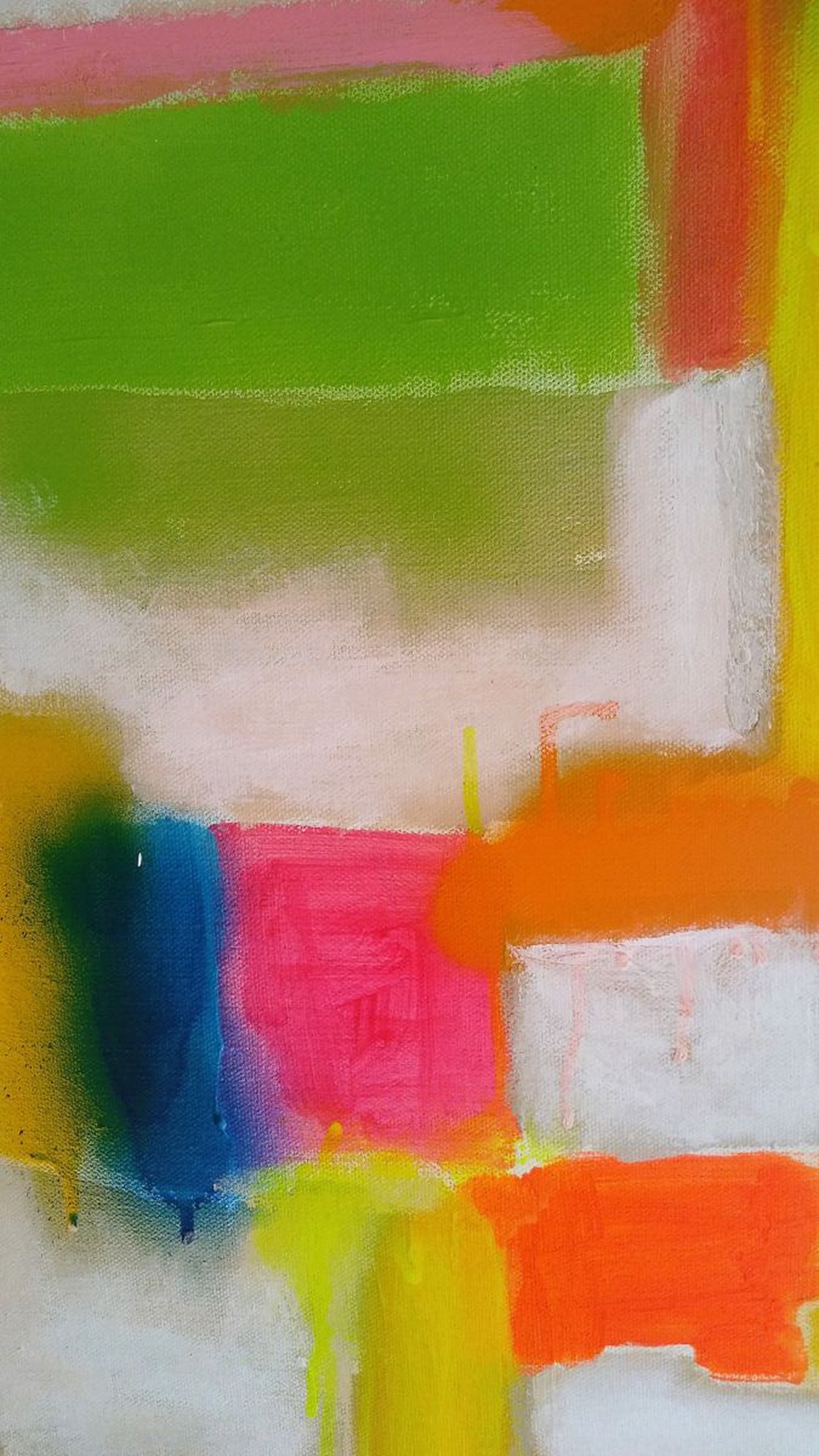 "Neon Block" Oil painting by Carrie White | Artfinder