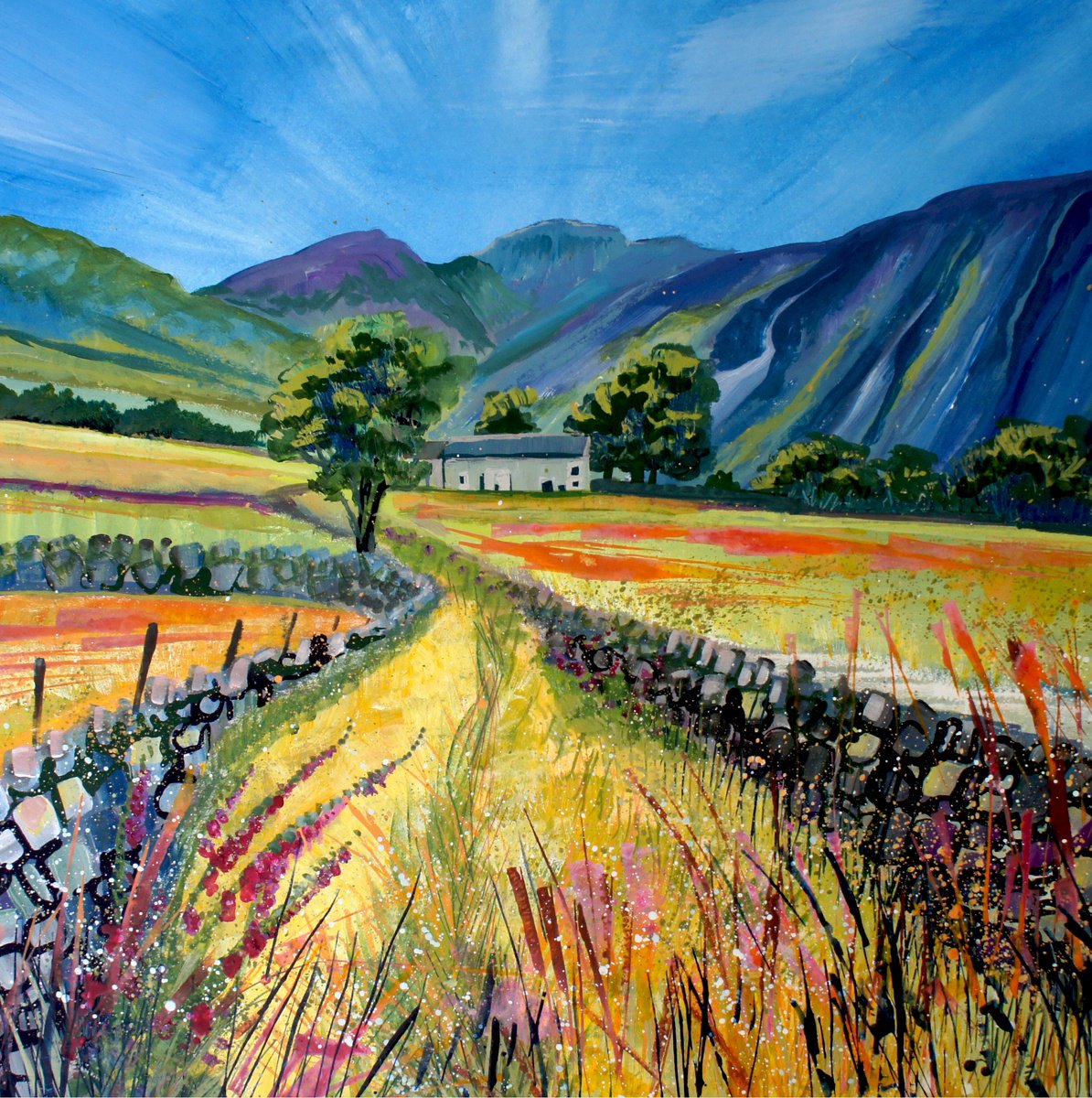 Scafell Pike Acrylic painting: Julia Rigby | Artfinder