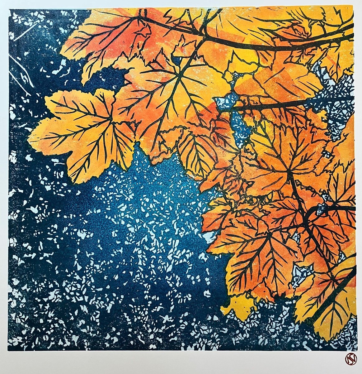 Forest Bathing, version 2 Linocut: Susan Noble | Artfinder