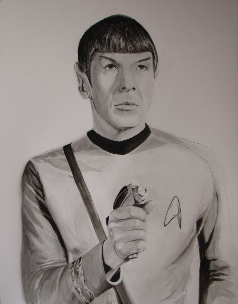 "Goodbye Mr. Spock" Pencil drawing by Raffaella Bertolini | Artfinder