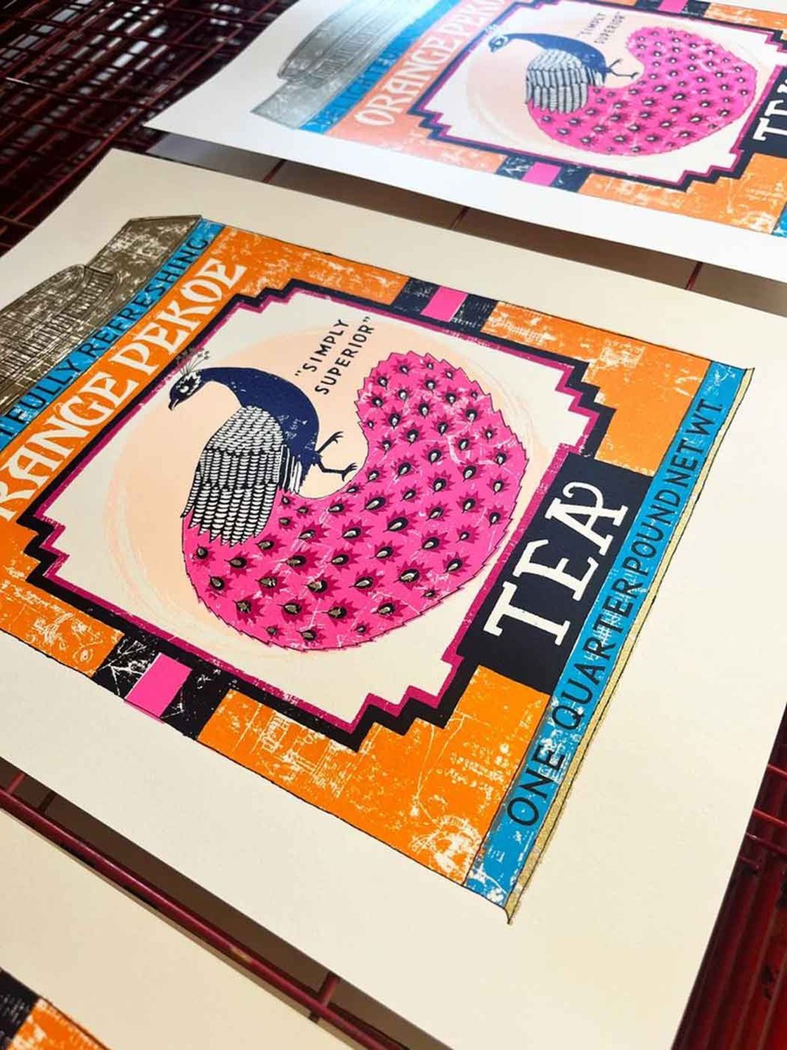 Tip Top Tea Screenprint: Charlotte Farmer | Artfinder