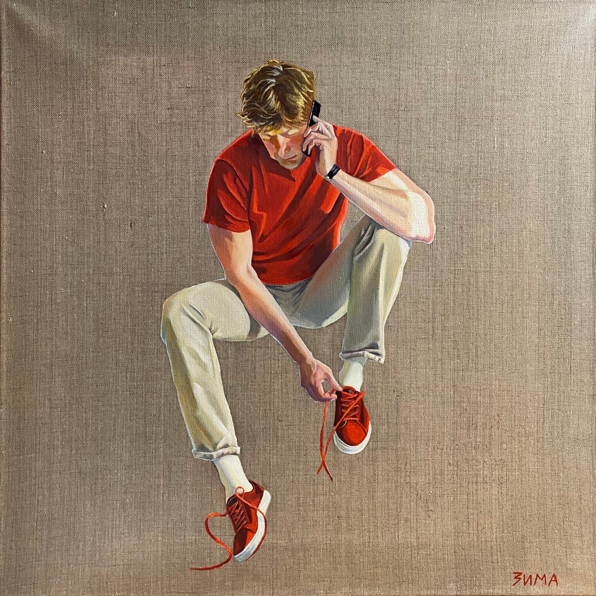 Red Oil painting by Elena Zima | Artfinder