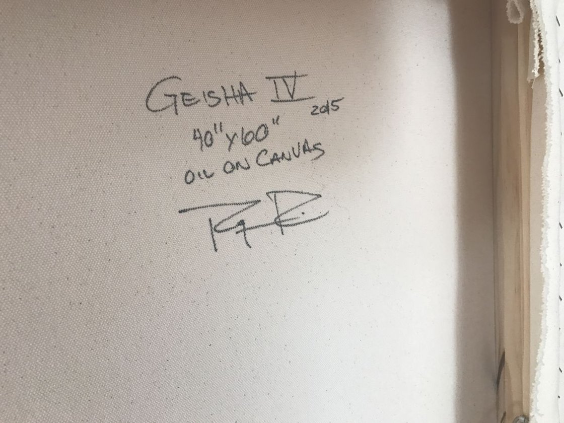 Geisha IV Oil painting: Ryan Rice | Artfinder