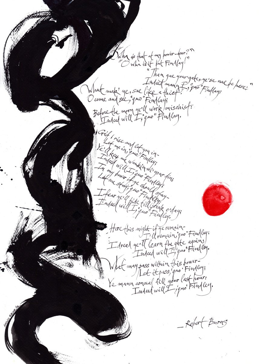 Robert Burns - poem - Wha Is That At My Bower-door Watercolour by REME ...