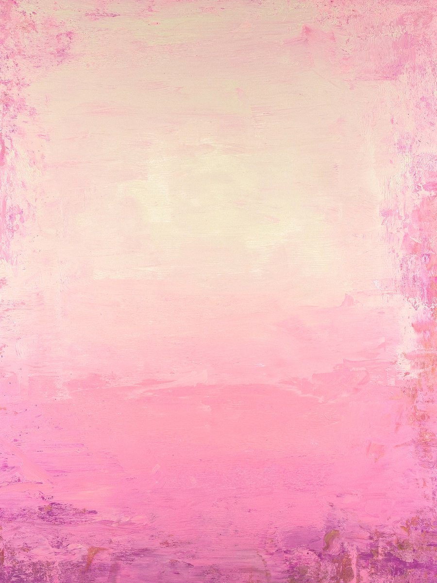 Soft Magenta 230107, peach pink and white abstract color field. Acrylic ...