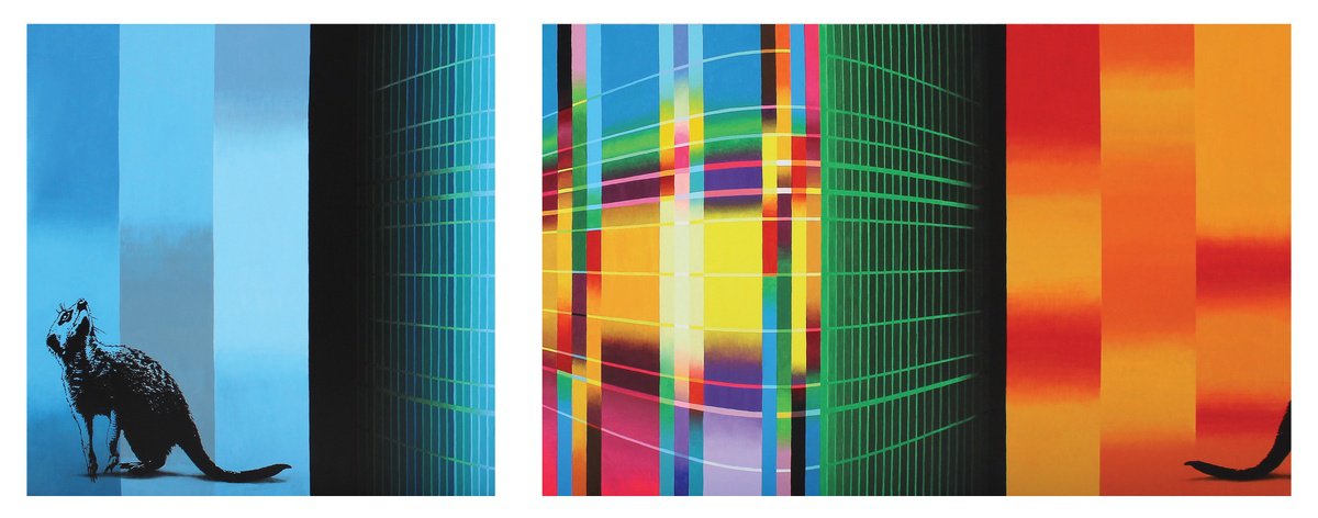 MONGOOSE VS CITY Acrylic painting: Sandro Chkhaidze | Artfinder