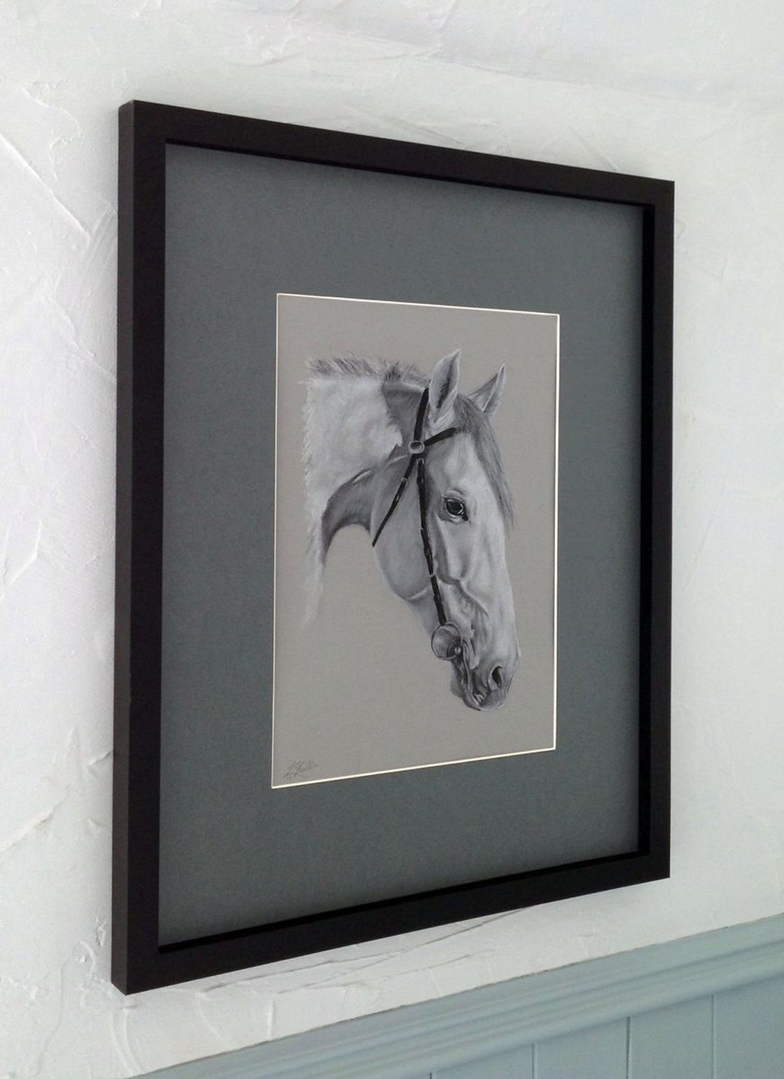 White Horse Pastel drawing by Lee Fidler | Artfinder