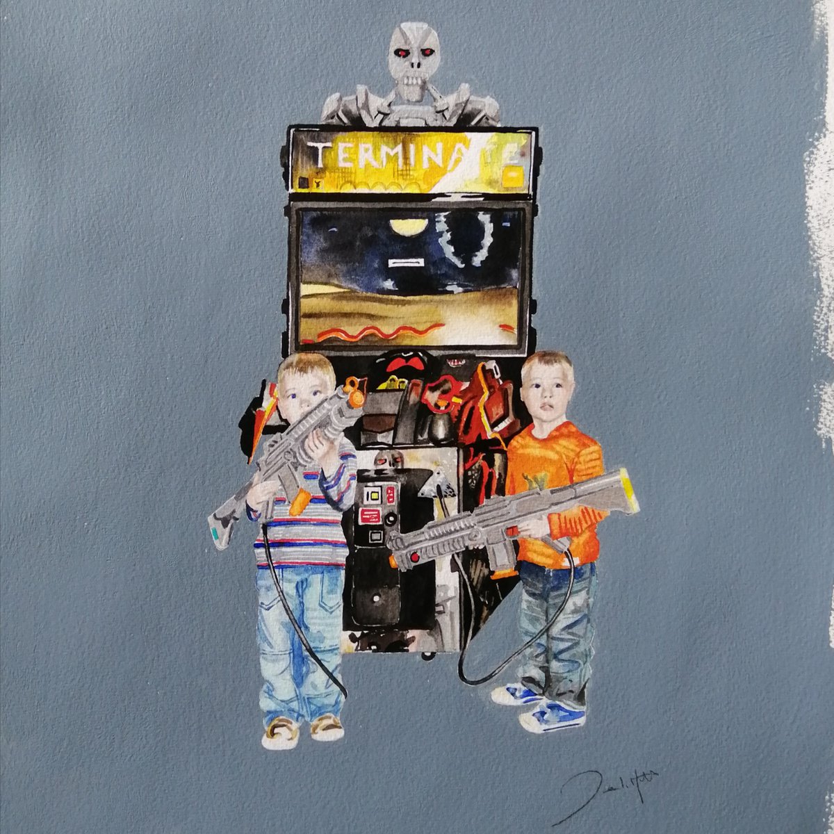 Terminate Mixed-media painting by Joanne Hill | Artfinder