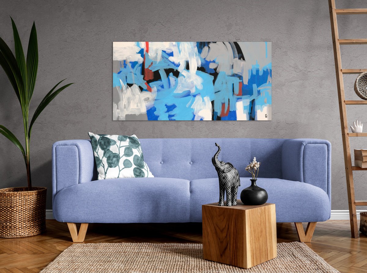 Abstract Motive. Blue Movements Acrylic painting: Stanislav Sidorov ...