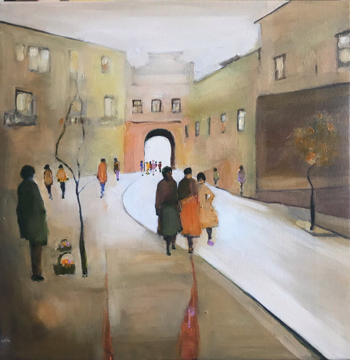 Giszingowa street Oil painting by Romuald Mulk Musiolik | Artfinder