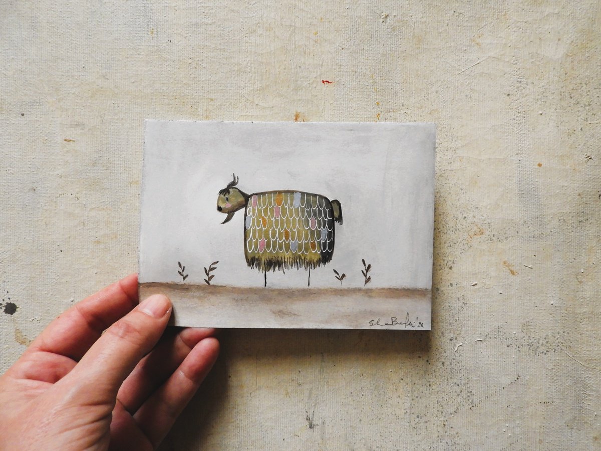 The freaky goat Mixed-media painting: Silvia Beneforti | Artfinder