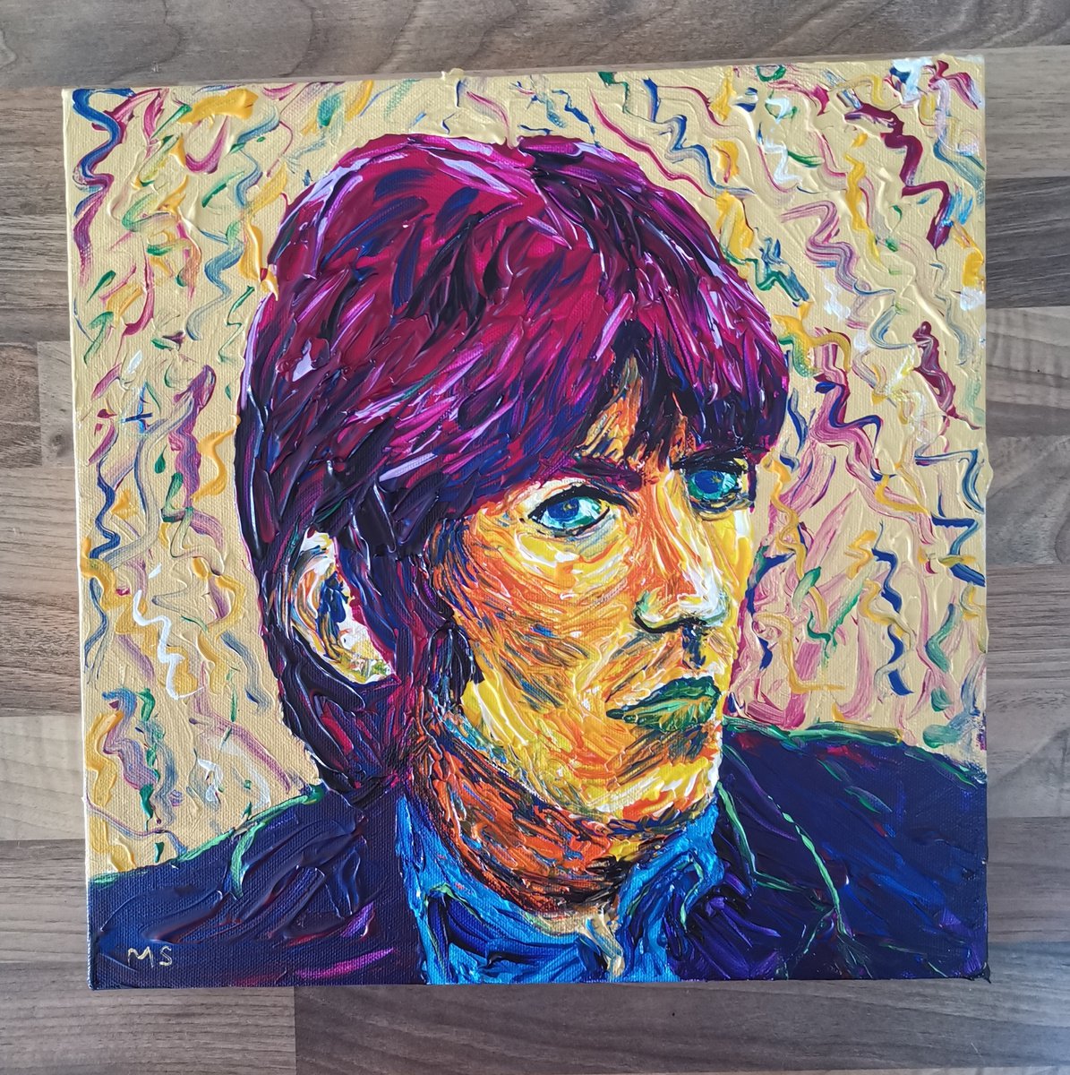 George Harrison Impressionist Van Gogh style Acrylic painting by Martin ...