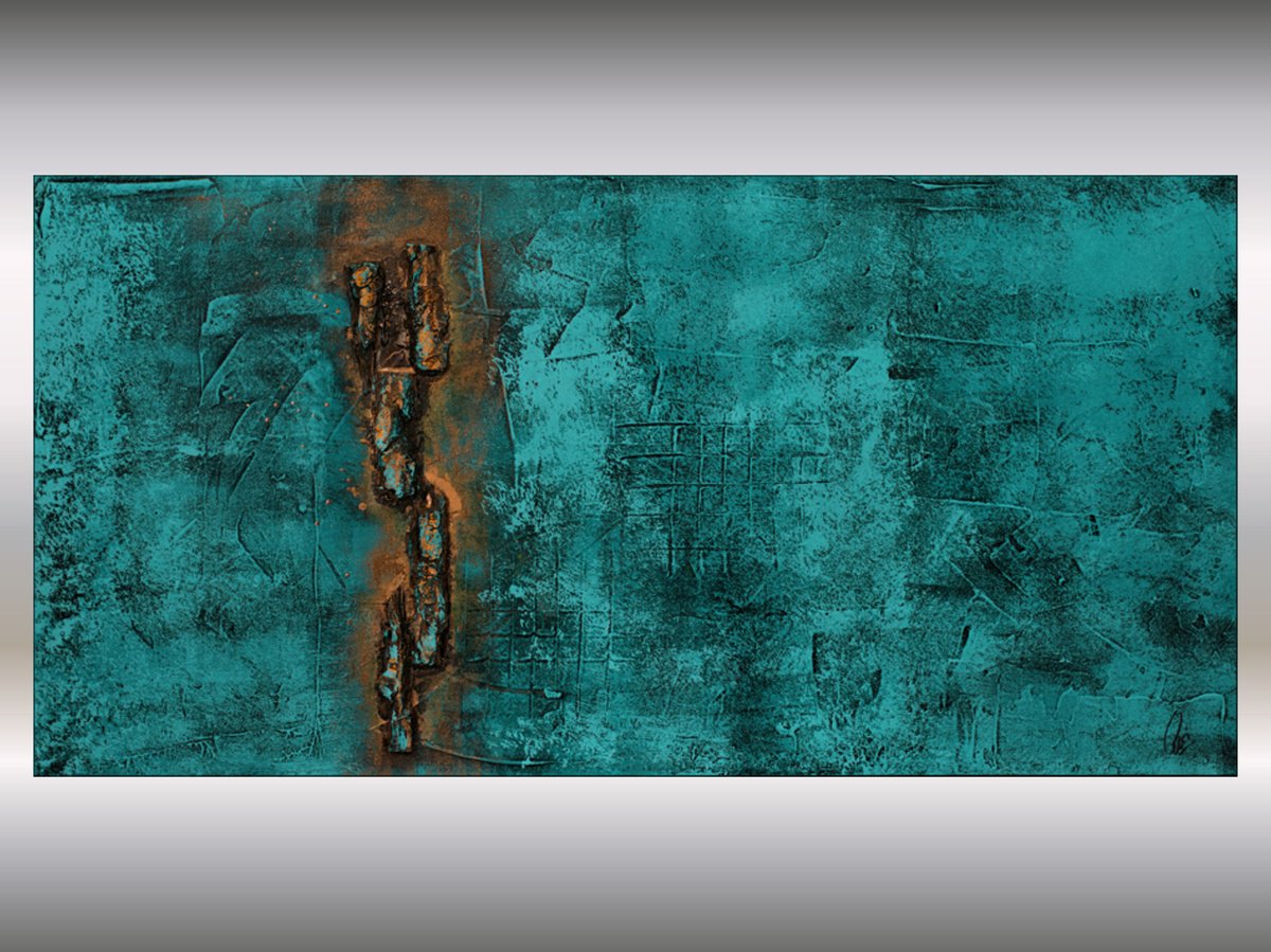 Golden Structures Acrylic painting by Edelgard Schroer | Artfinder