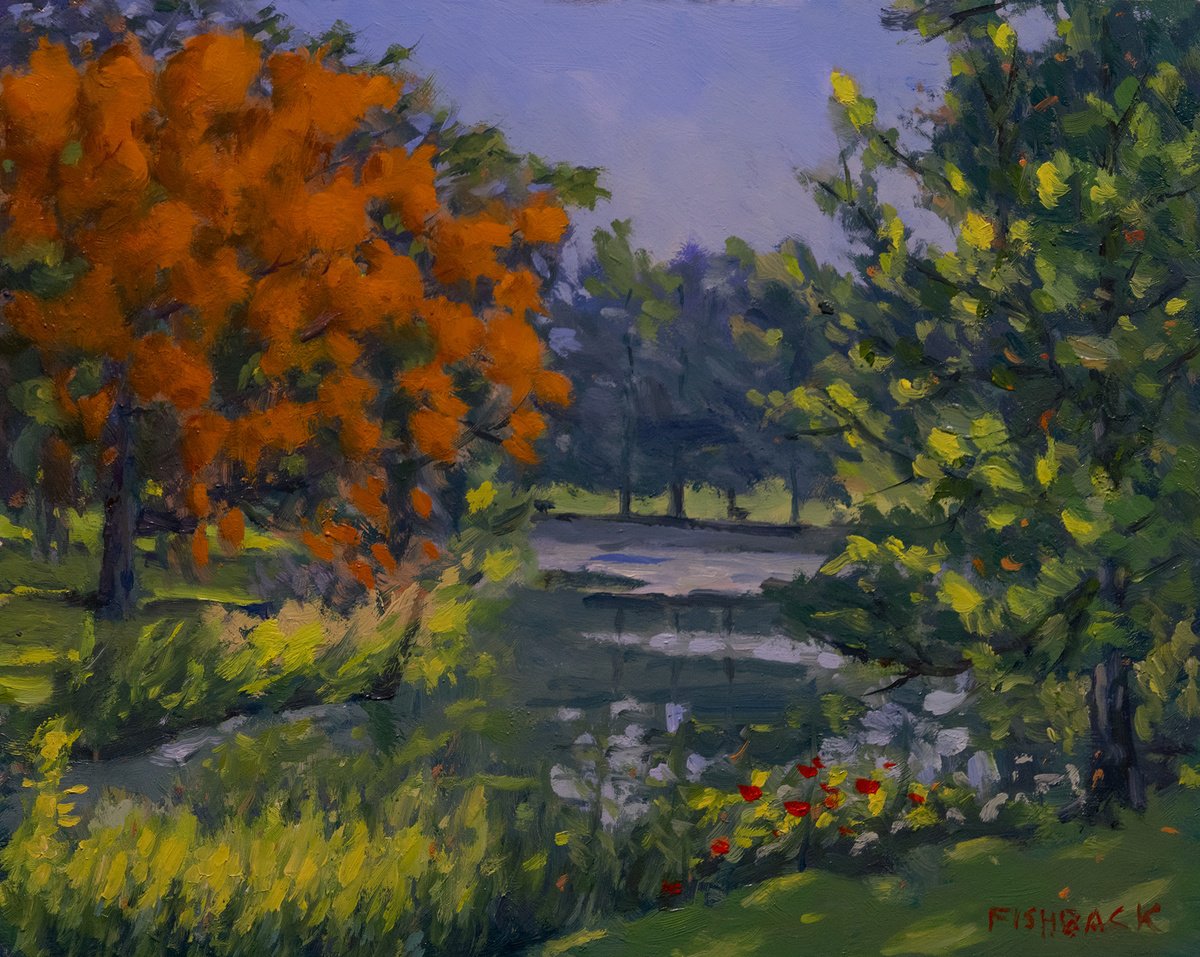 Trees With Vivid Colors Oil painting: Daniel Brian Fishback | Artfinder