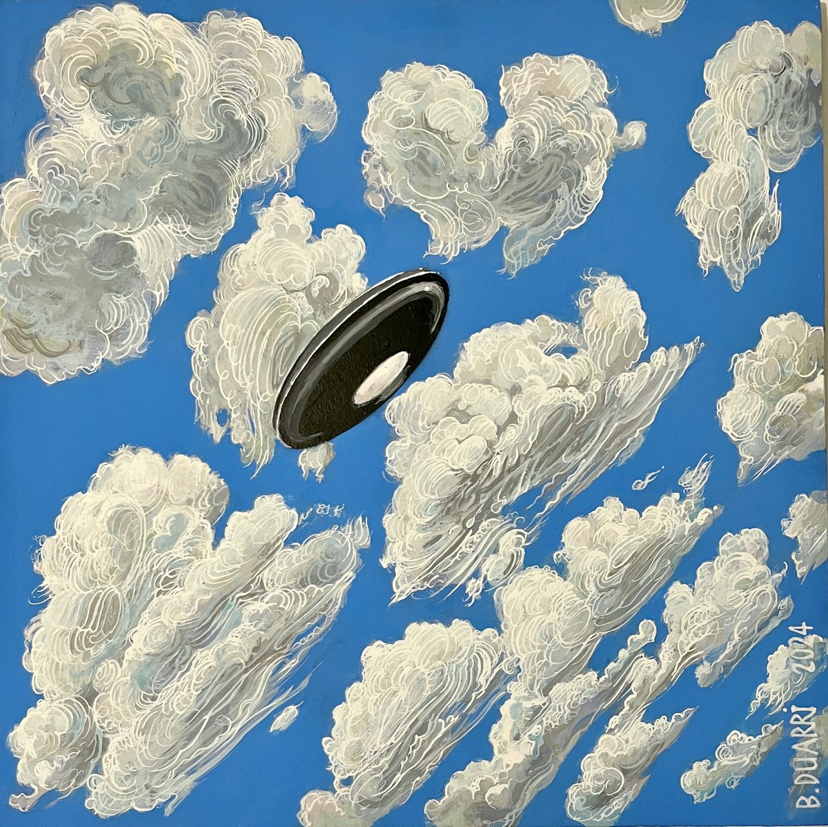 Flying Disk Acrylic painting: Benjamin Duarri | Artfinder