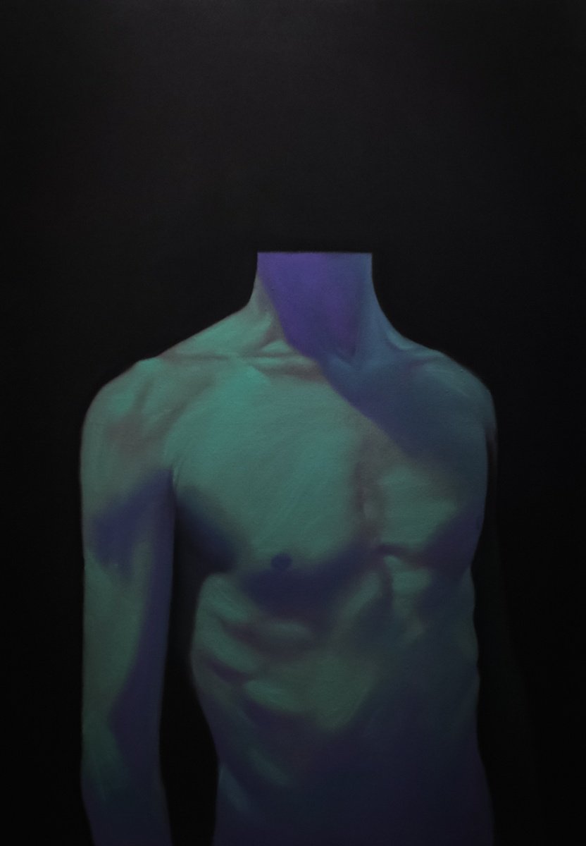 Self-Portrait without head Pastel drawing: Paweł Adamczyk | Artfinder