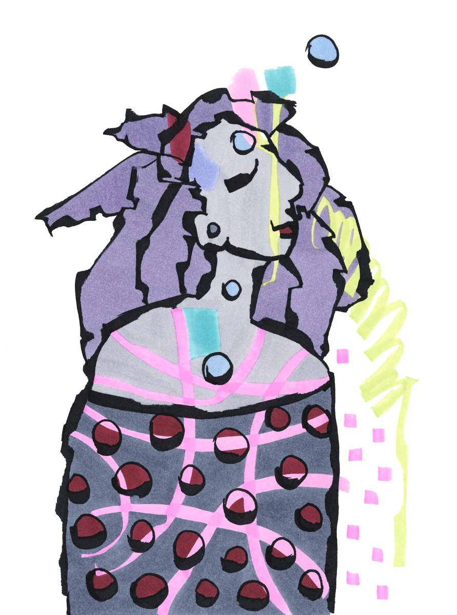 Pause in the Body Ink drawing: Sofi Ginger | Artfinder