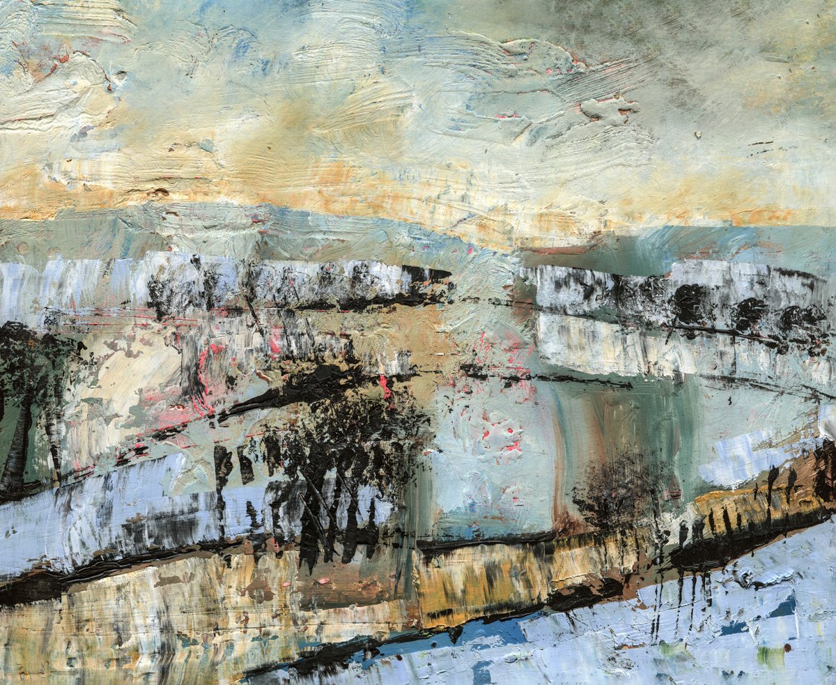 Midwinter River Oil painting: Elizabeth Anne Fox | Artfinder