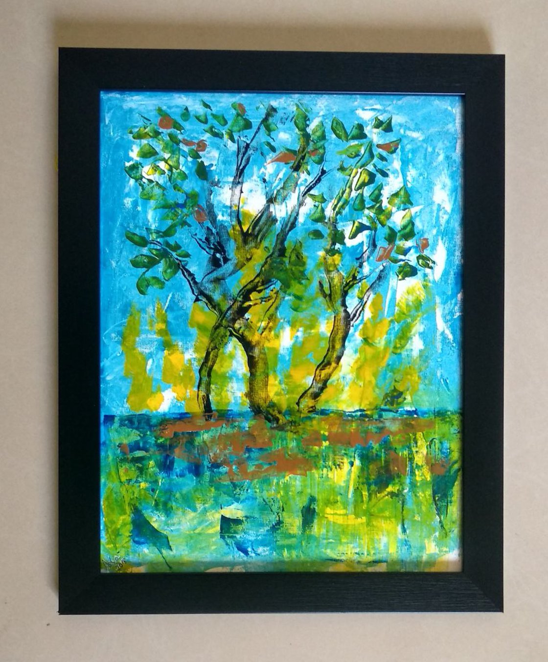 Abstract tree Acrylic painting by Asha Shenoy | Artfinder
